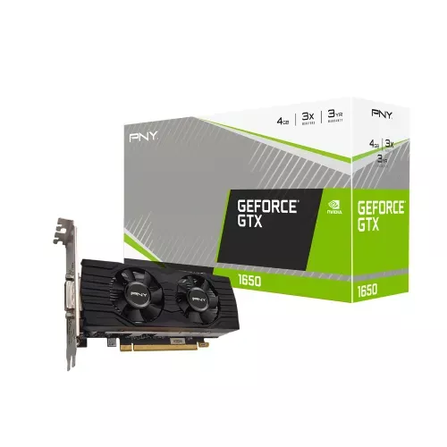 PNY GeForce GTX 1650 4G Dual Fan Low Profile 4GB GDDR6 Graphics Card ...